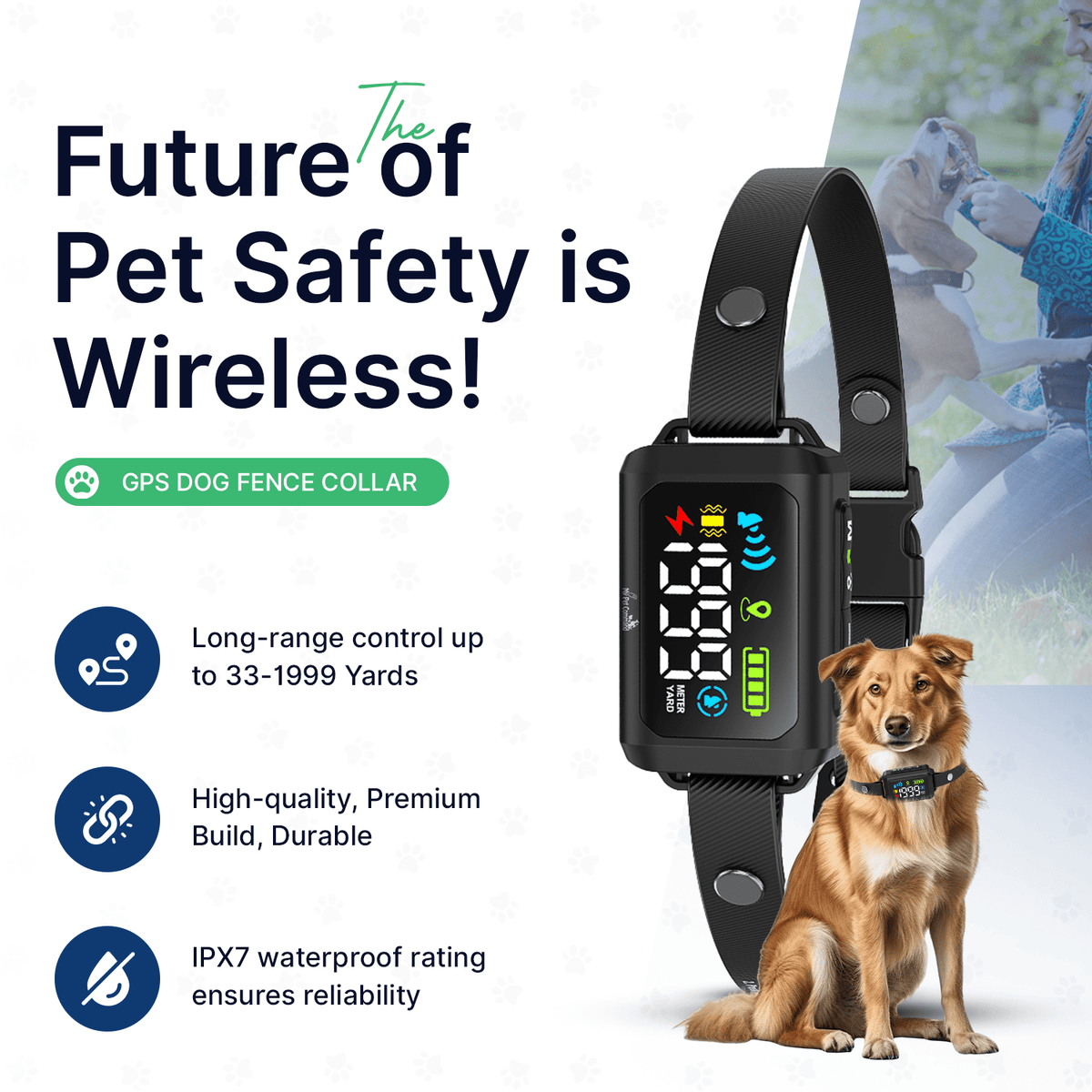 My Pet Command GPS Wireless Electric Dog Collar Fence System